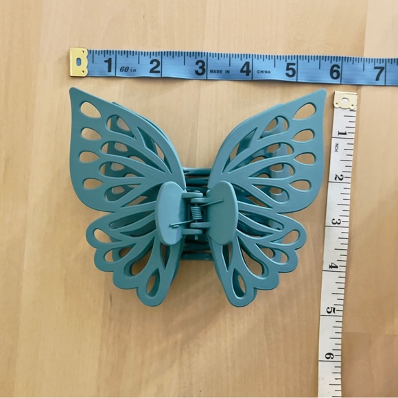 Accessories | New Green Blue Large Butterfly Claw Clip | Poshmark